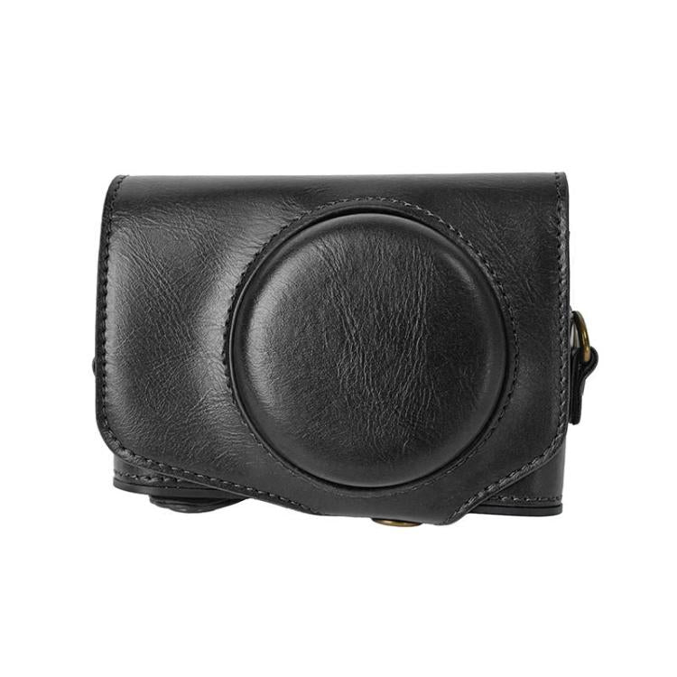 For Canon PowerShot SX740 HS Retro Pull Up Leather Full Body Camera Ca
