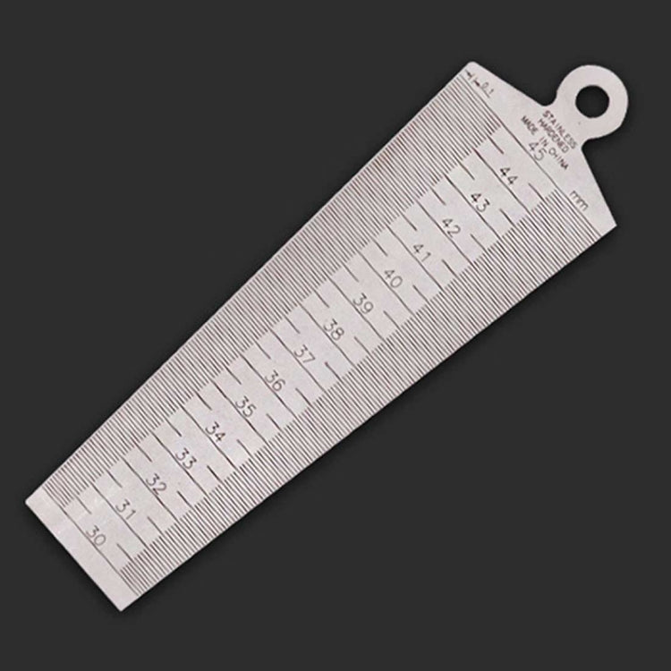 Wedge Feeler Gap 30-45mm Stainless Steel Ruler Inspection Taper Gauge