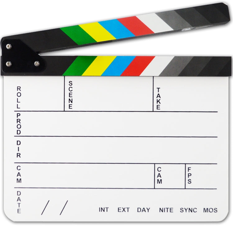 30 X 25cm English Colorful Acrylic Clapperboard TV Film Movie Clapper