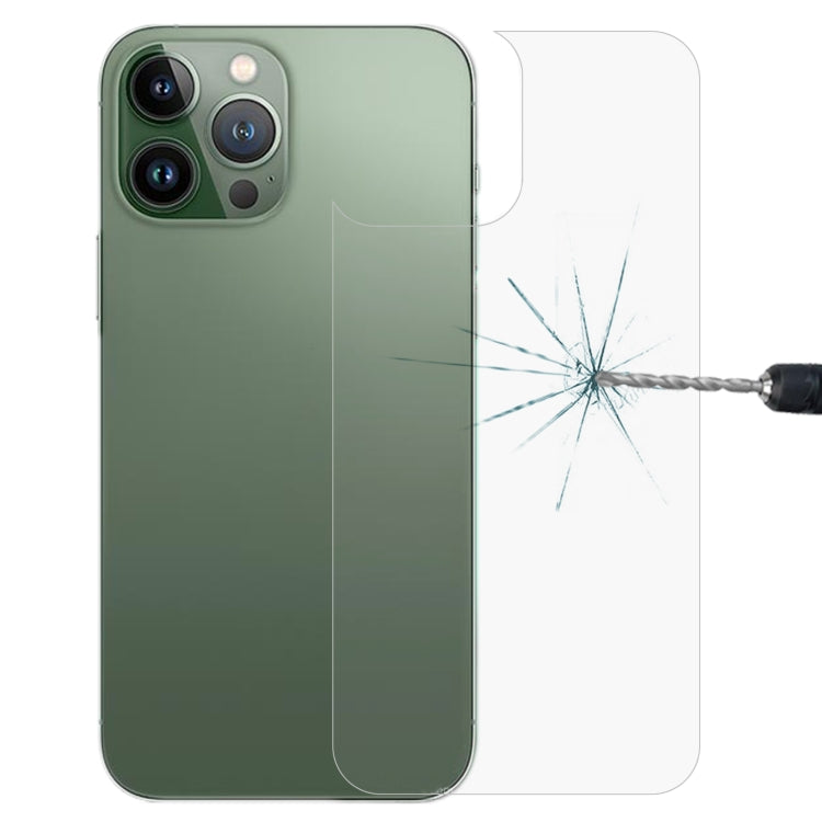 For iPhone 13 Pro Max 9H 2.5D Half-screen Transparent Back Tempered Gl